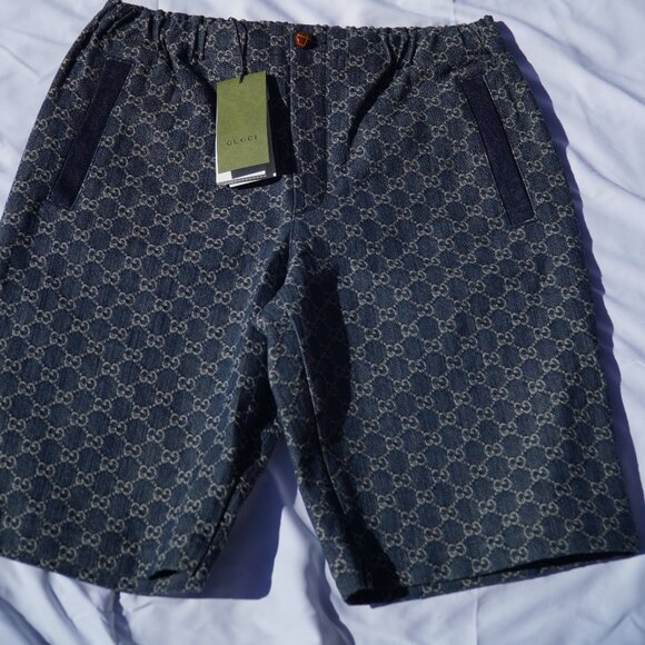 Gucci | Shorts | Nwt Gucci Gg Monogram Denim Shorts Epilogue Oversized ...